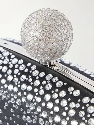ROGER VIVIER Marlene Embellished Satin Clutch
