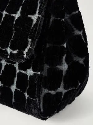Dolce & Gabbana Leather-trimmed Velvet Top-handle Bag