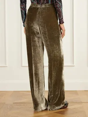 Etro Velvet Straight-leg Pants