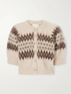 Citizens Of Humanity Molly Brushed Alpaca And Wool-blend Cardigan - Neutrals
