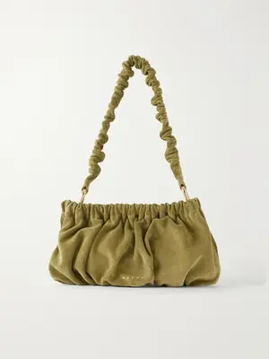 Marni Suede Shoulder Bag - Green