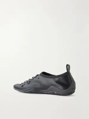JIL SANDER Elbe Embellished Satin Slip-ons