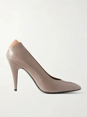 JIL SANDER Alma Patent-leather Pumps - Neutrals