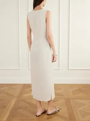 LESET Ari Crepe Wrap Midi Dress