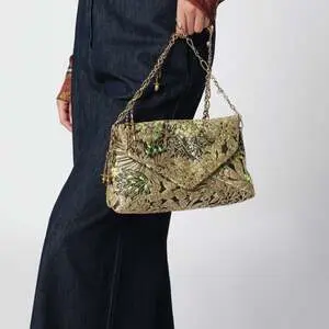 Dries Van Noten Jacquard Fabric Bag With Floral Pattern
