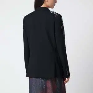 Dries Van Noten Double-breasted Jacket With Floral Sequinned Appliqués