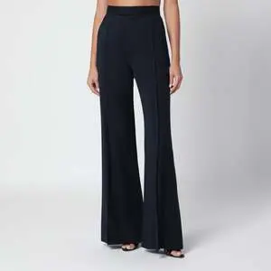 VIVIENNE WESTWOOD Navy Wide Leg Trousers In Virgin Wool - Blue