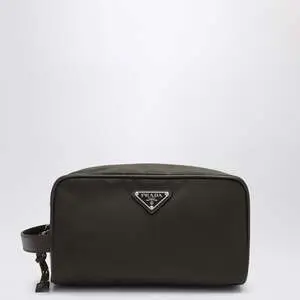 Prada Camouflage Fabric Beauty Case - Green