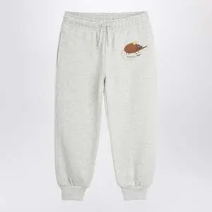 MINI RODINI Melange Cotton Sweatpants - Grey