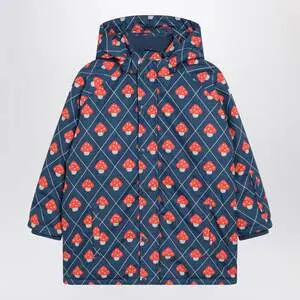 TINYCOTTONS Blue/red Padded Jacket With Mushroom Print