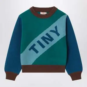 TINYCOTTONS Colour-block Sweater With Intarsia Lettering Logo
