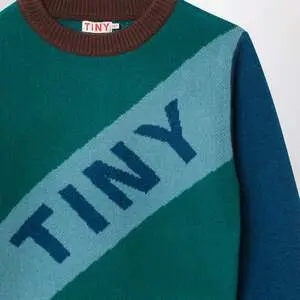 TINYCOTTONS Colour-block Sweater With Intarsia Lettering Logo