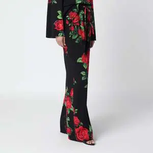 Dolce & Gabbana Silk Trousers With Floral Print