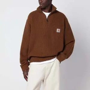 Carhartt Work In Progress Detroit Wool Blend Sweatshirt - Brown