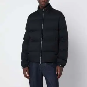 Zegna Navy Zip-up Down Jacket