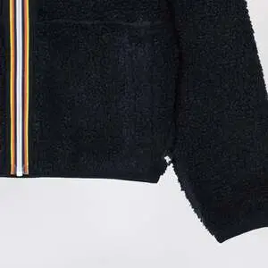 K-WAY Blue Reversible Teddy Fleece Jacket - Multicolor