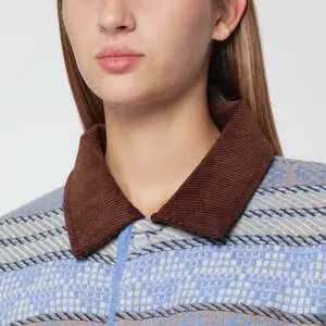 Guest In Residence Blue Western Industry Jacket With Jacquard Pattern