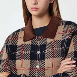 Guest In Residence Camel-colored Bober Jacket With Tartan Pattern