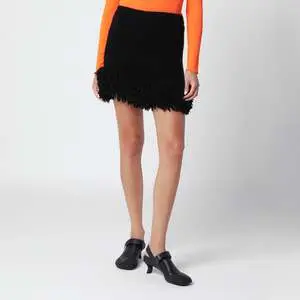 Loewe Short Wool Blend Skirt - Black