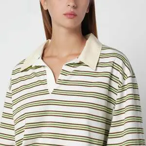 SANDERLAK Striped Cotton Jersey Rugby Polo