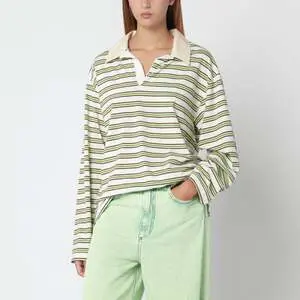 SANDERLAK Striped Cotton Jersey Rugby Polo