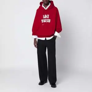 AMI Paris Cotton Hooded Sweatshirt