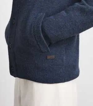 Barbour Wool Patch Zip-through Cardigan