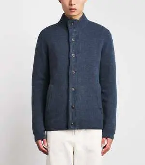 Barbour Wool Patch Zip-through Cardigan