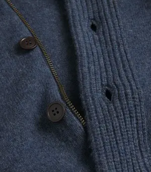 Barbour Wool Patch Zip-through Cardigan