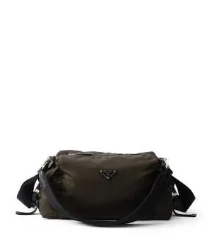 Prada Re-nylon-leather Explore Cross-body Bag - Green