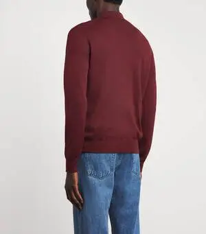 Corneliani Virgin Wool Quarter-zip Polo Sweater