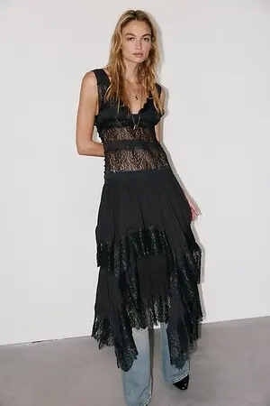 INTIMATELY Like Gatsby Maxi Slip Dress At - Charcoal