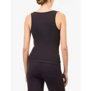 TALA 365 Square-neck Rib-jersey Tank Top - Espresso