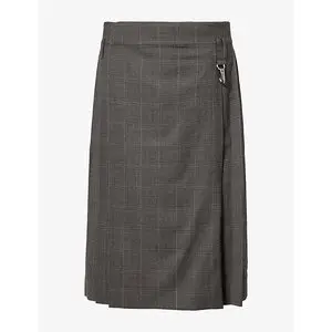 Simone Rocha Tailored Checked Wool-blend Kilt