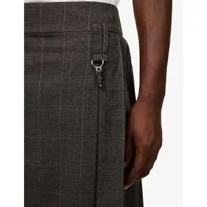 Simone Rocha Tailored Checked Wool-blend Kilt