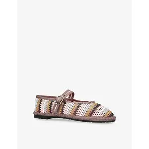 FLABELUS Pierre Straw Ballet Flats