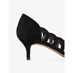 PHASE EIGHT Cut-out Heeled Suede Court Shoes
