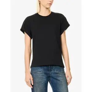 Victoria Beckham Tilly Round-neck Cotton T-shirt - Black