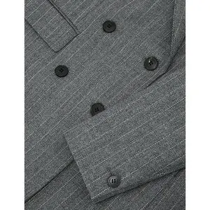 REISS Astrid Pinstripe Double-breasted Wool Blazer