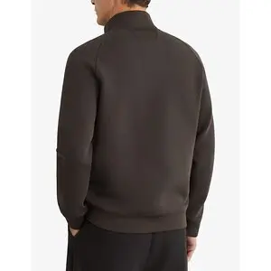 REISS Calvorn Hybrid Quilted-body Cotton-blend Jacket - Brown