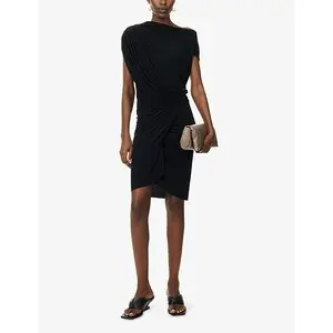 Rick Owens Ares Draped Jersey Midi Dress