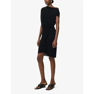 Rick Owens Ares Draped Jersey Midi Dress