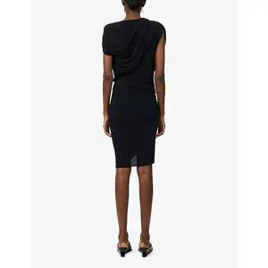 Rick Owens Ares Draped Jersey Midi Dress