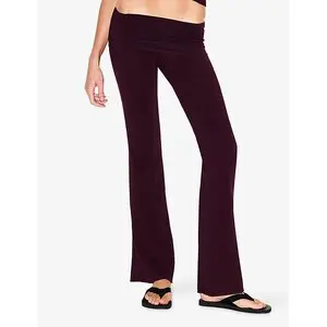 SKIMS Foldover Cotton-jersey Trousers