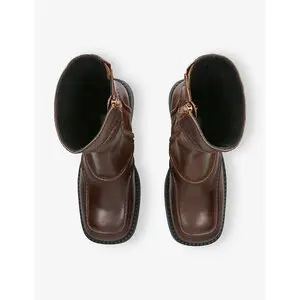 MIISTA Malene Leather Heeled Ankle Boots