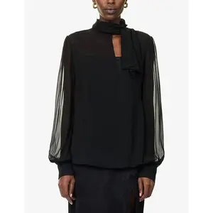 Valentino Garavani Neck-scarf Sheer Silk Top
