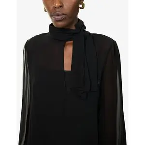 Valentino Garavani Neck-scarf Sheer Silk Top