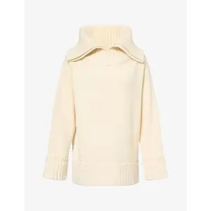 Victoria Beckham Wide-collar Wool-blend Jumper