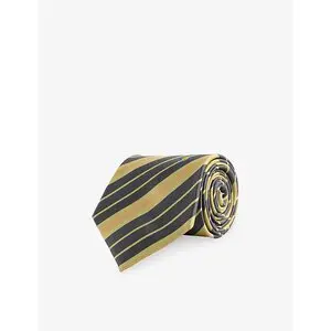 VIVIENNE WESTWOOD Striped Silk-twill Tie - Anthracite