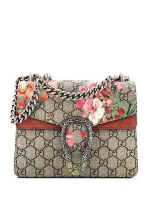 Gucci Dionysus Bag Blooms Print Gg Coated Canvas Mini Shoulder Bag - Brown